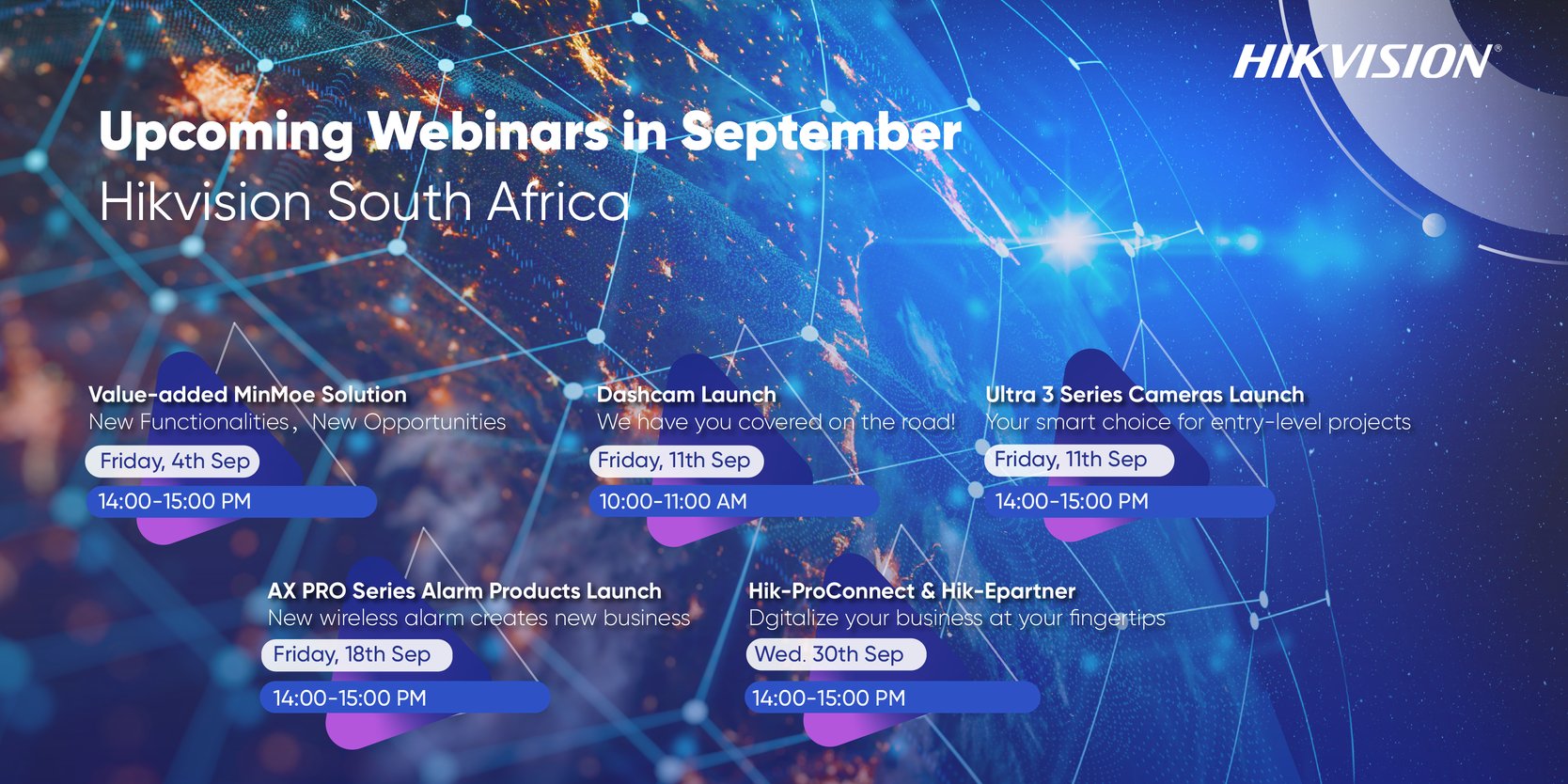 Hikvision Webinars in September